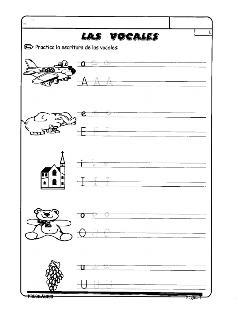 Actividades de Vocales para Preescolar | PDF | Arco iris | Color