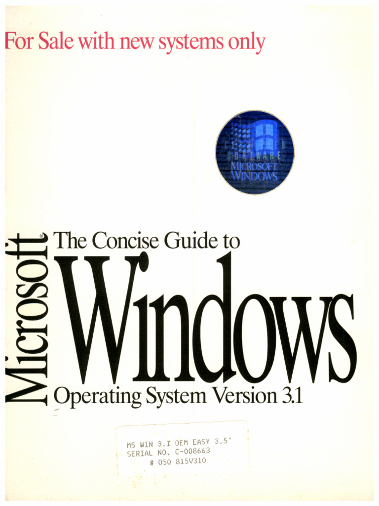 ConciseGuideWindows3.1 KrisJamsa | PDF | Window (Computing) | Icon (Computing)