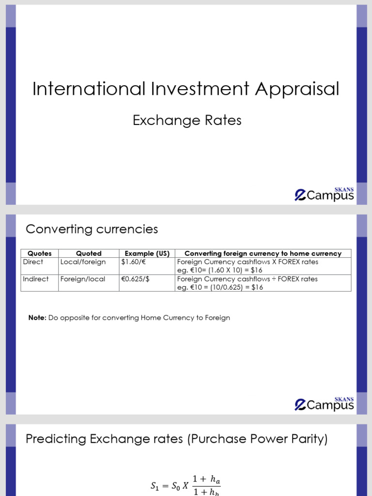 AFM - International Investment Appraisal - AE - Week 2 | PDF | Net Present Value | Internal Rate ...