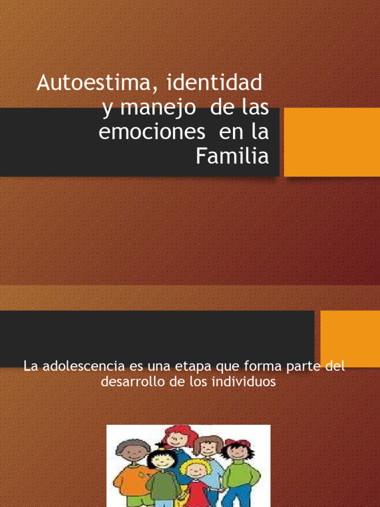 Autoestima En La Adolescencia Pdf Adolescencia Autoestima