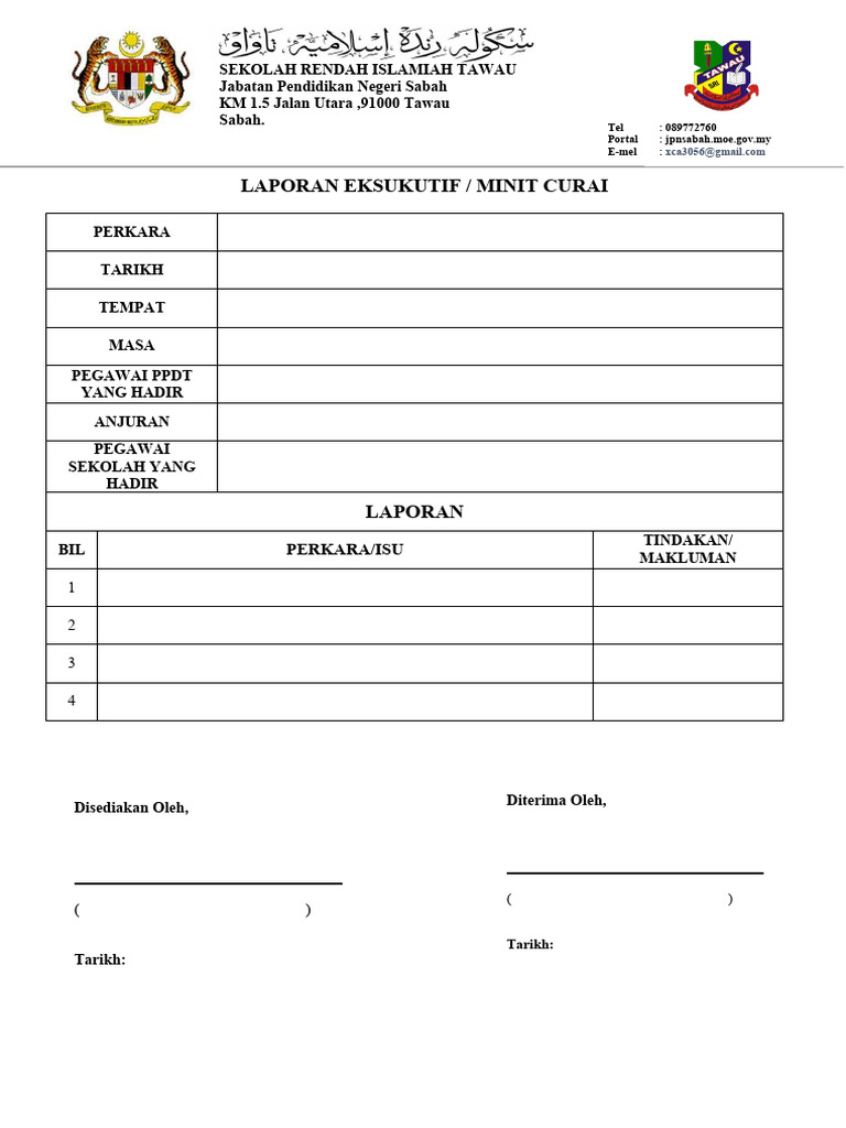 Tapak Minit Curai Terkini 2024 | PDF