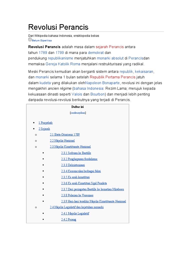 Revolusi Perancis | PDF | Sejarah