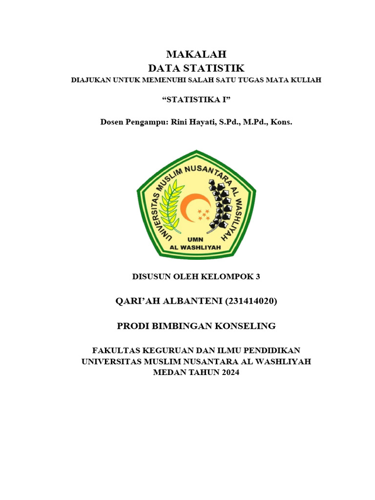 Makalah Data Statistik Kelompok 3 | PDF