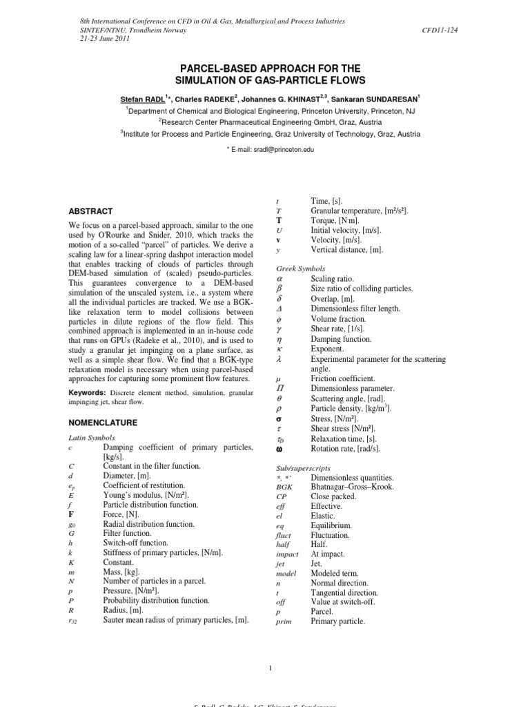 536 Radl Parcel Simulation | PDF | Collision | Stress (Mechanics)