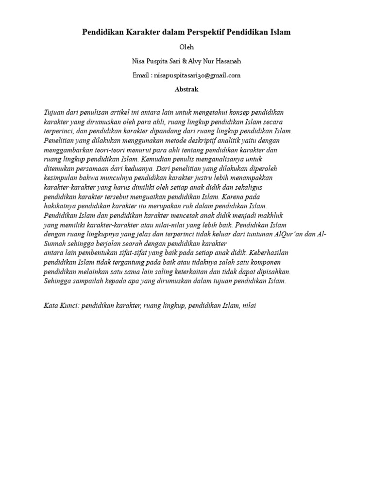 Pendidikan Karakter dalam Islam | PDF