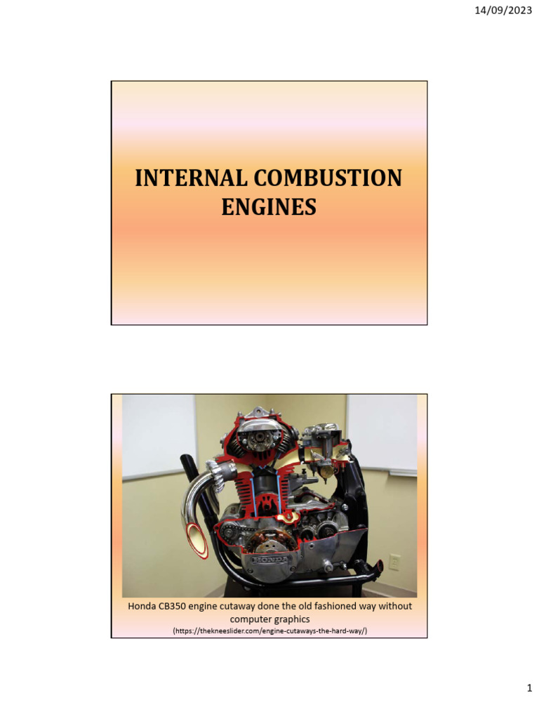 CH 03 - Internal Combustion Engine - 14 Sep 2023-HAND OUT-01 | Download Free PDF | Internal ...