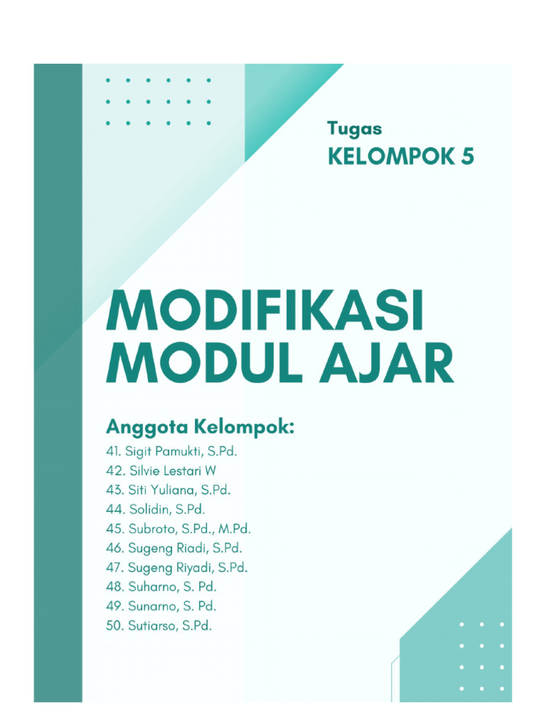 Modul Ajar Kelompok 5 | PDF
