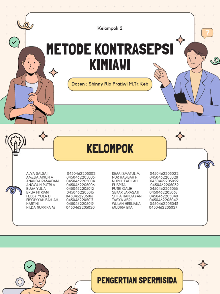 Kelompok 2 - Metode Kontrasepsi Kimiawi - Bu Cici | PDF