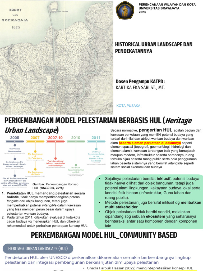 Pendekatan HUL untuk Pelestarian Kota | PDF