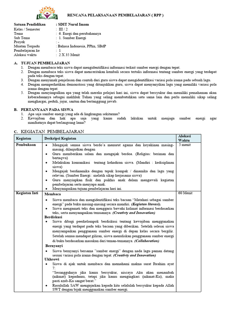3.6.1.1 Energi Dan Perubahannya | PDF