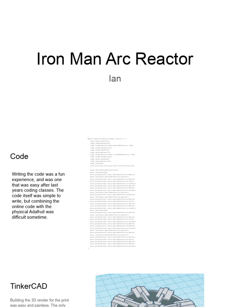 Iron Man Arc Reactor Project Code | PDF