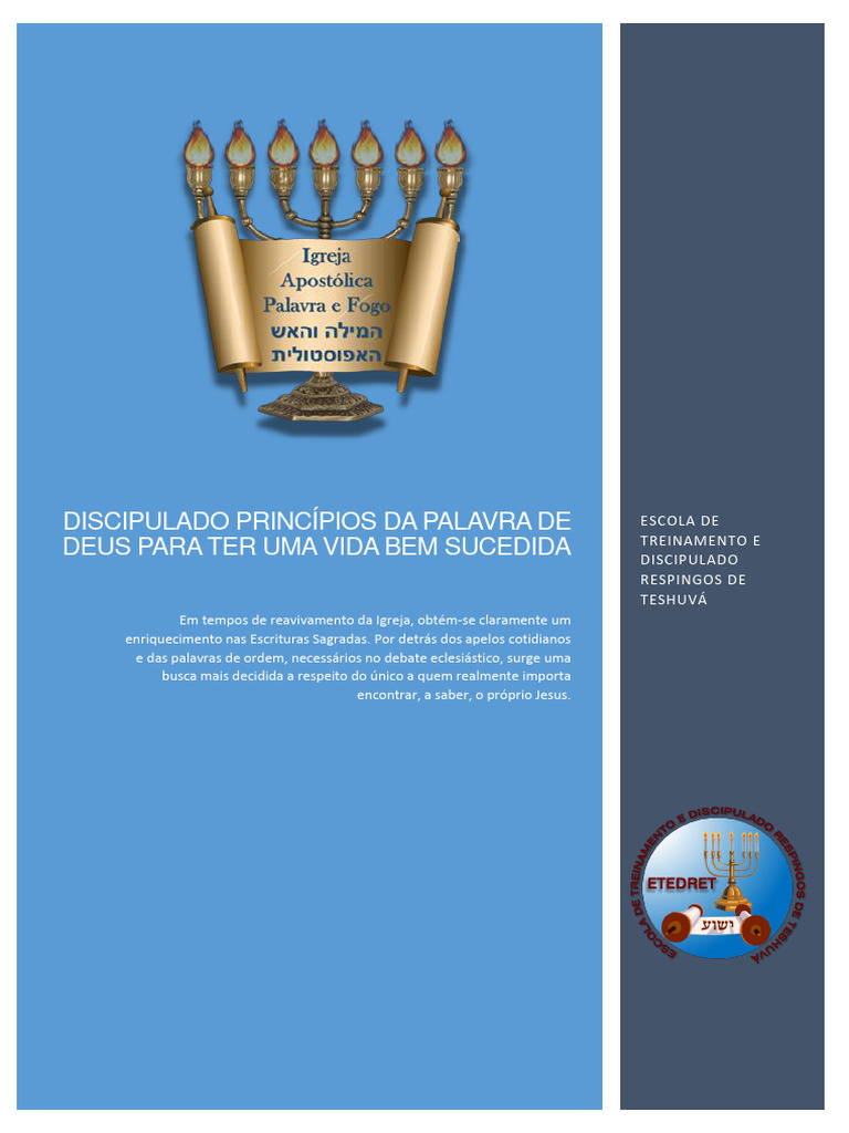 DISCIPULADO PRINCÍPIOS DA PALAVRA DE DEUS PARA TER UMA VIDA BEM SUCEDIDA | PDF | Pecado | Jesus