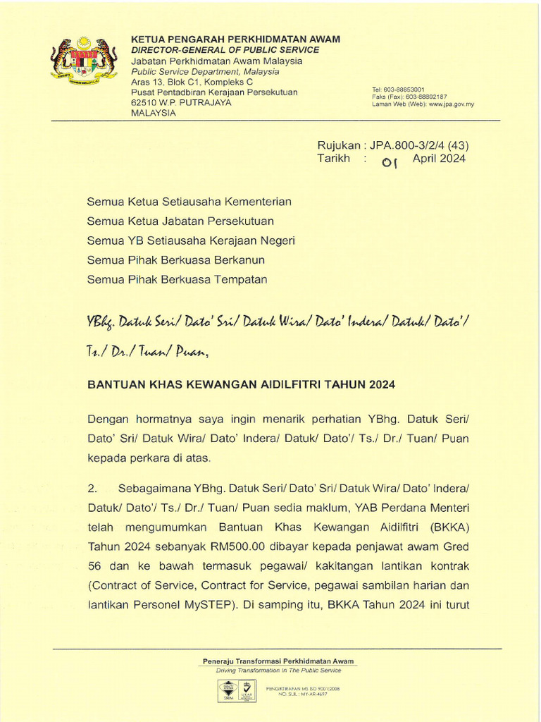 SURAT EDARAN BKKA TAHUN 2024_240401_174440 | PDF