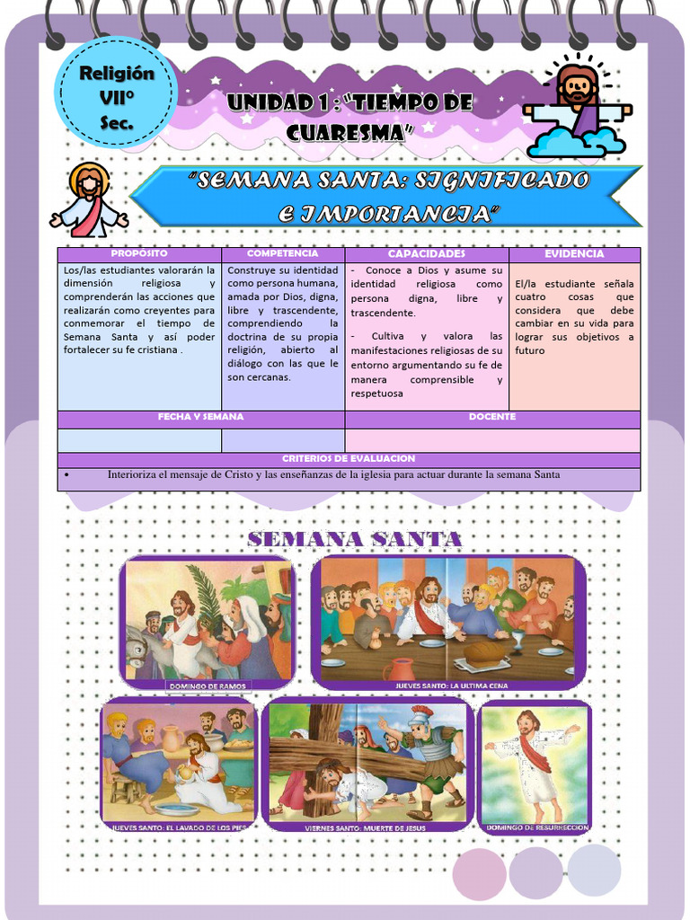 Ficha de Religion U1-S3 | PDF | Apóstol | Jesús