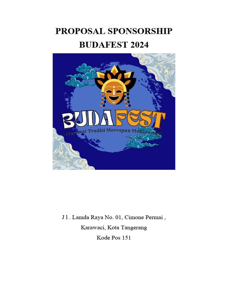 Budafest 2024: Festival Budaya Tangerang | PDF