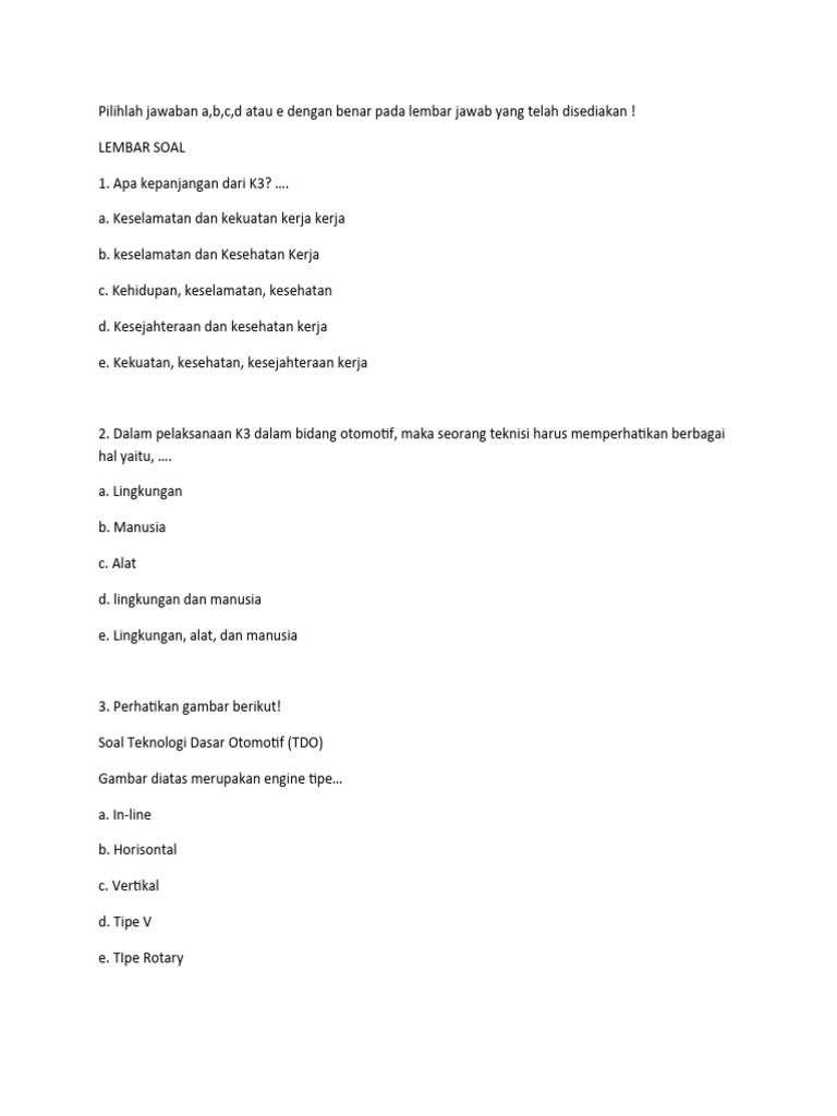 Soal Pat Tdo Alitihad New | PDF