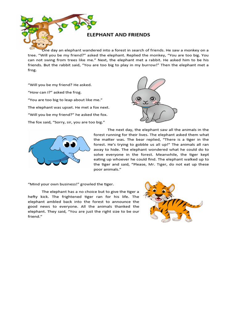 ELEPHANT AND FRIENDS | PDF