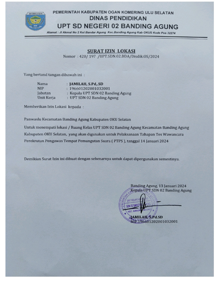 Izin Pimjam Pakai Lokasi | PDF