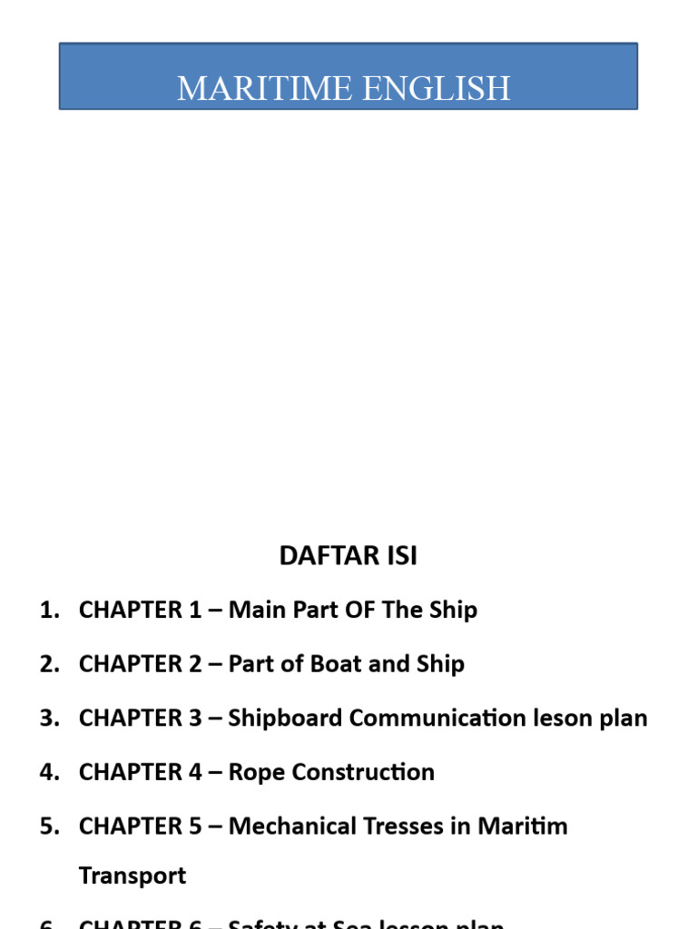 Main Parts of Ships-Mareng II-trpk Meeting 1 | PDF | Ships | Deck (Ship)