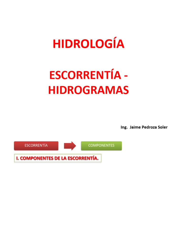 4.1. ESC - Hidrogramas 1-2023 | PDF | Hidrología | Escorrentía superficial