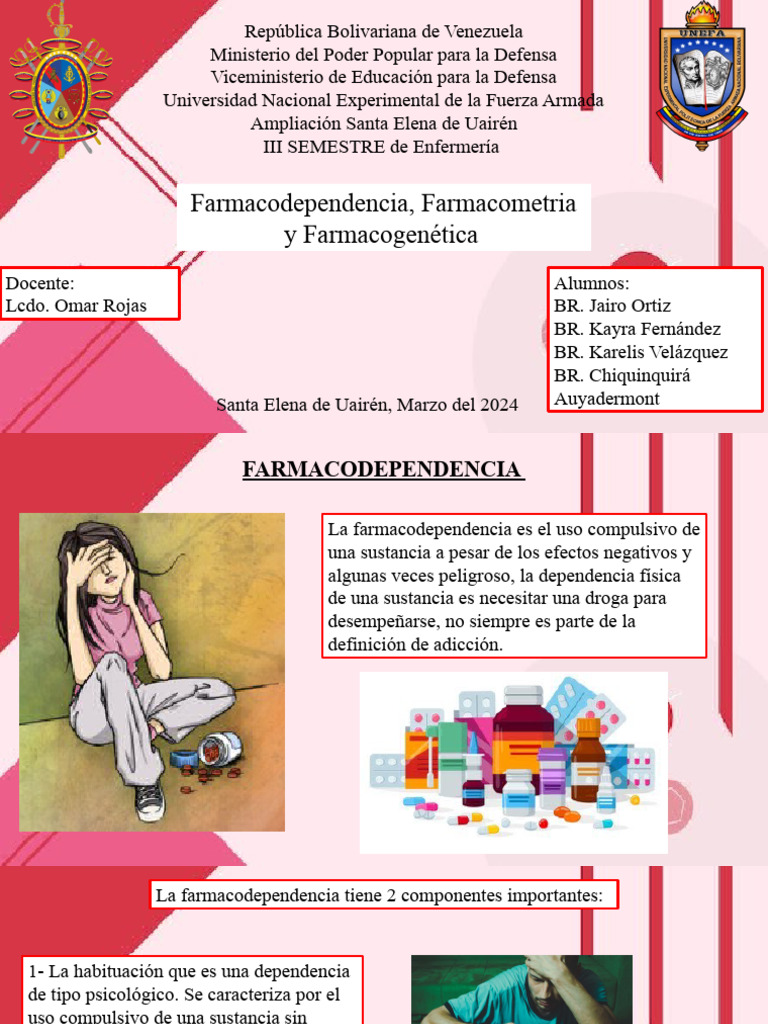 Dependencia y Adicción A Las Drogas (Diapositivas) | PDF | La dependencia de sustancias ...