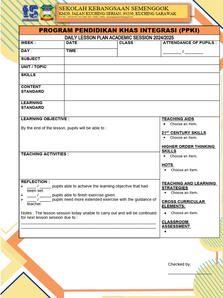 RPH VERSI BI PPKI v2 | PDF | Lesson Plan | Procedural Knowledge