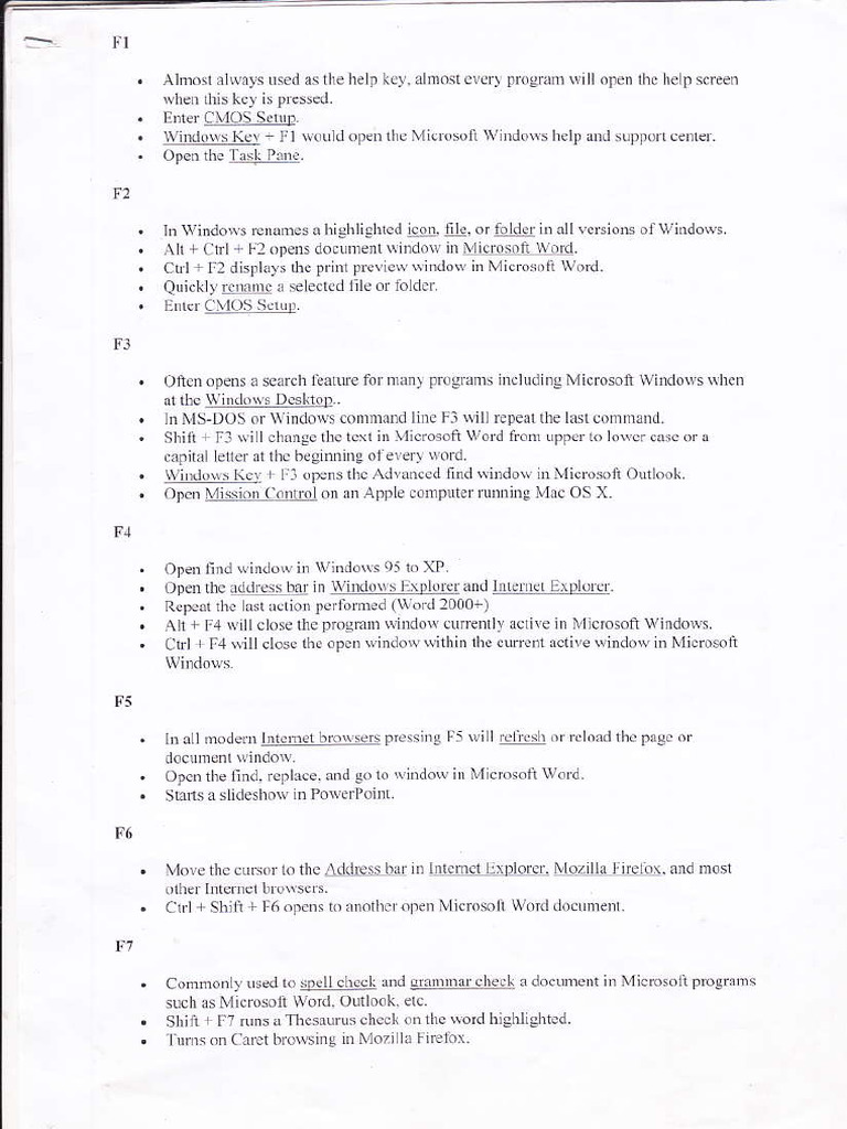 Keyboard Shortcut | PDF