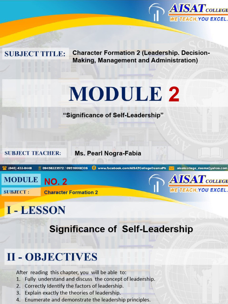 Pnf-Module2 Cfldma | PDF | Leadership | Organizational Behavior