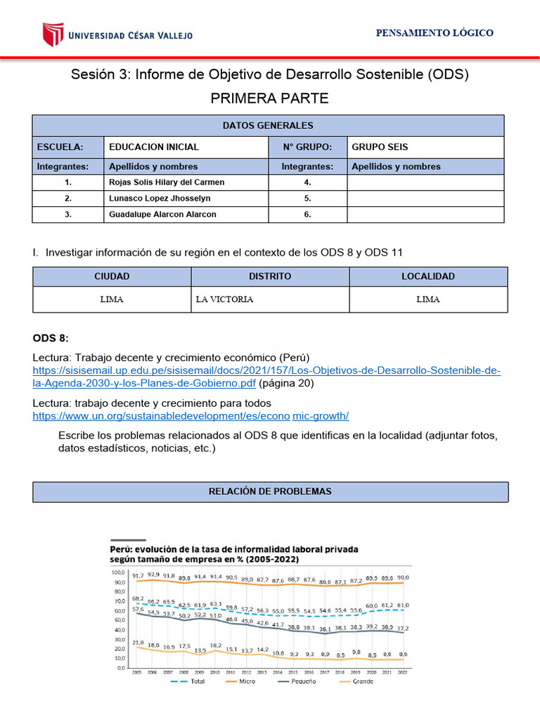 Modelo de Informe ODS | PDF | Economias