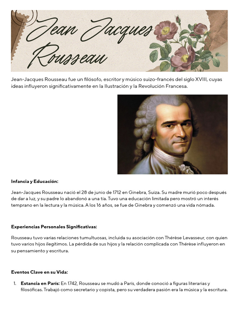 Rousseau: Filosofía y Educación | PDF | Jean-Jacques Rousseau ...
