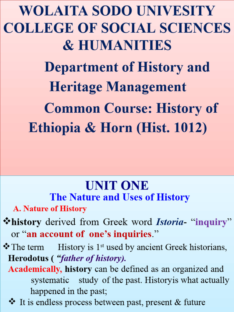 Hist-1012 - 1 | PDF | Horn Of Africa | Primary Sources