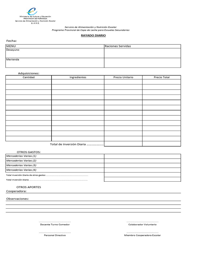 Rayado Diario Secundaria | PDF