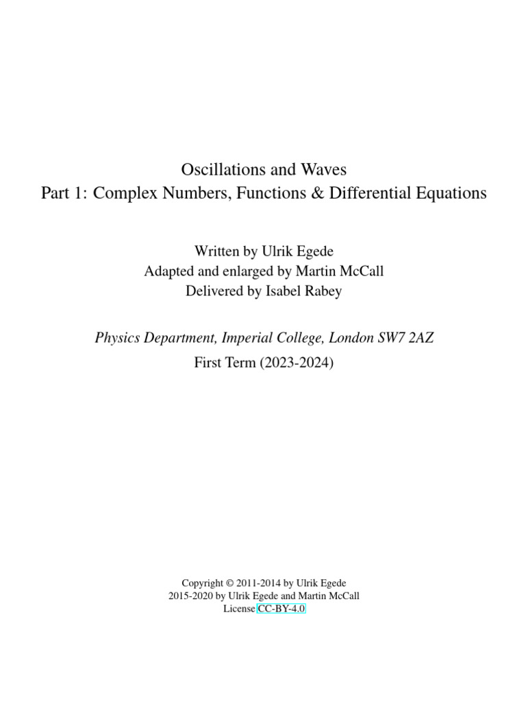 Complex Analysis | PDF | Complex Number | Differential Calculus