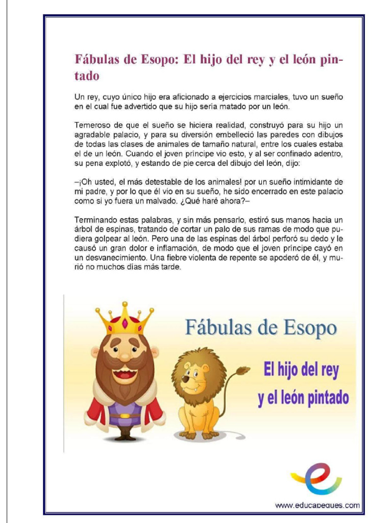EL HIJO DEL REY Y EL LEON PUNTADO | PDF