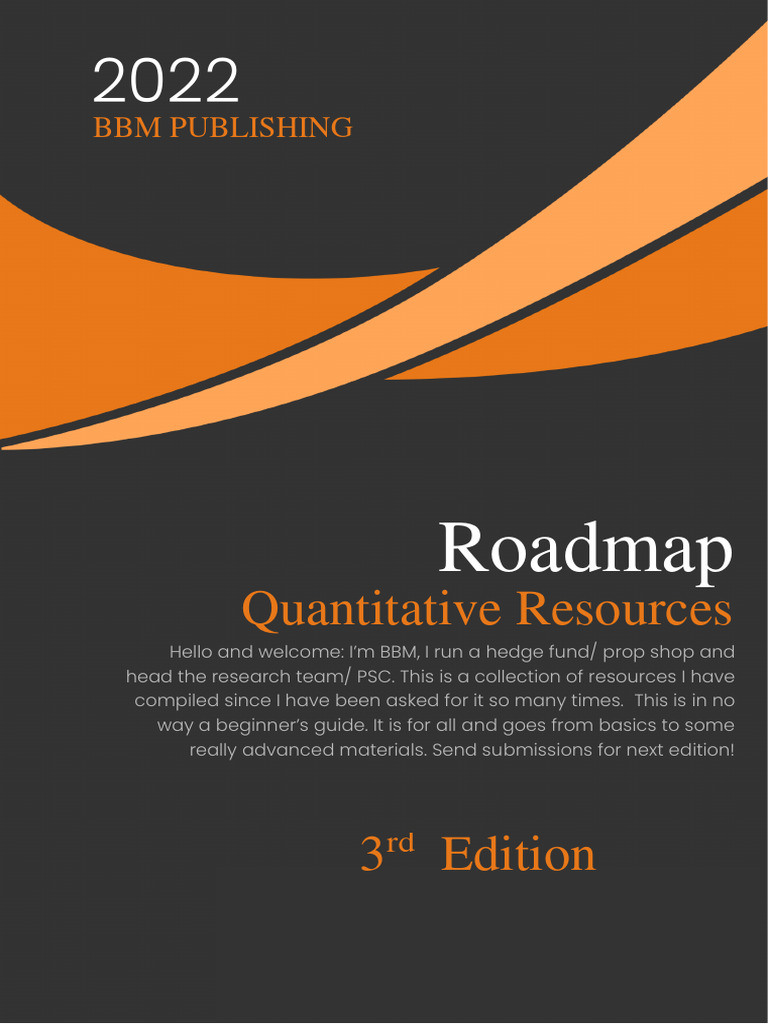 Quant Roadmap - 3 | Download Free PDF | Machine Learning | Option (Finance)