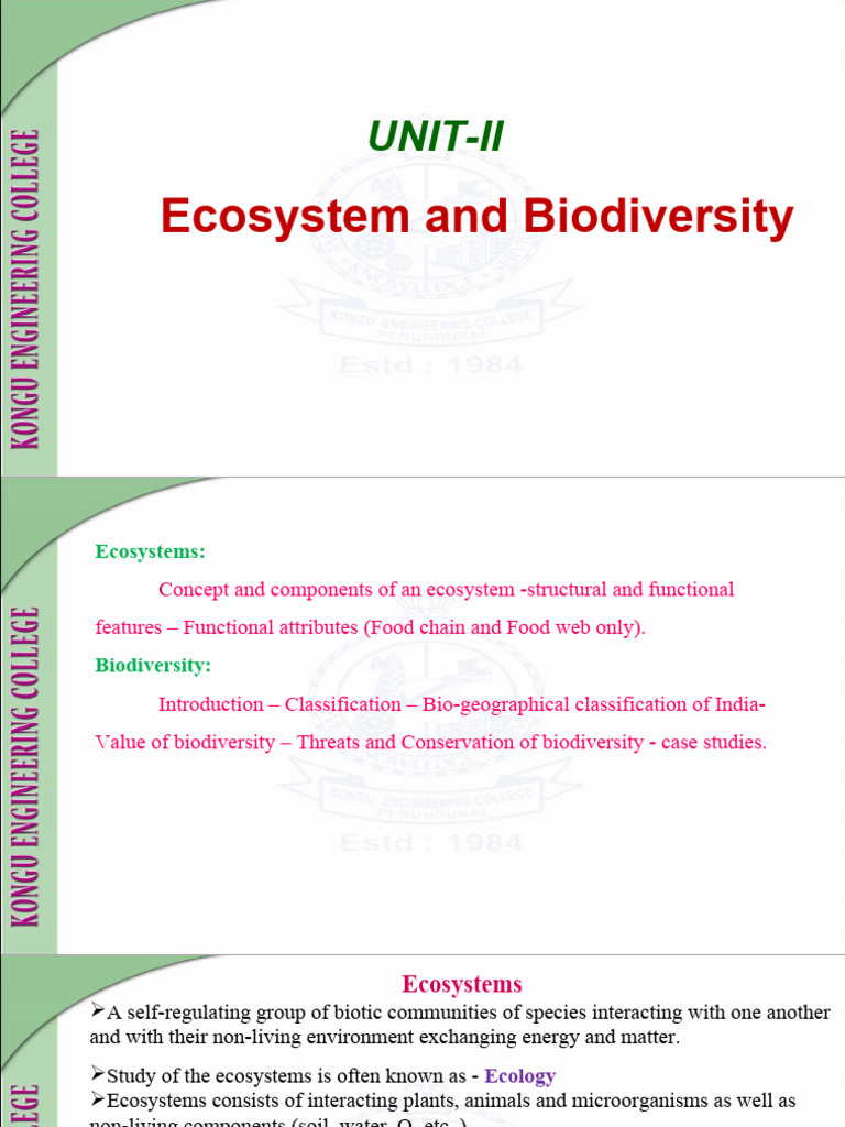 Unit 2 - Ecosystem and Biodiversity | PDF | Food Web | Ecosystem