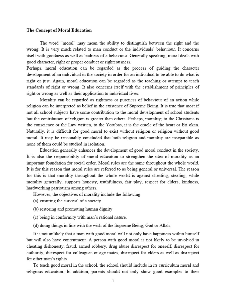 RELIGION AND MORALITY LECTURE NOTE EDITED | PDF | Morality | Teachers