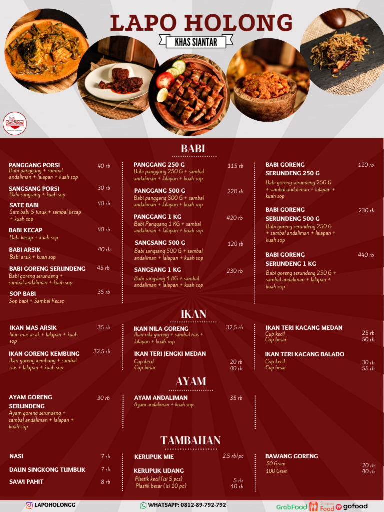 Menu Lapo Holong (2023) | PDF