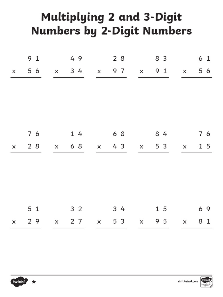 2-Digit by 2-Digit Multiplication | PDF