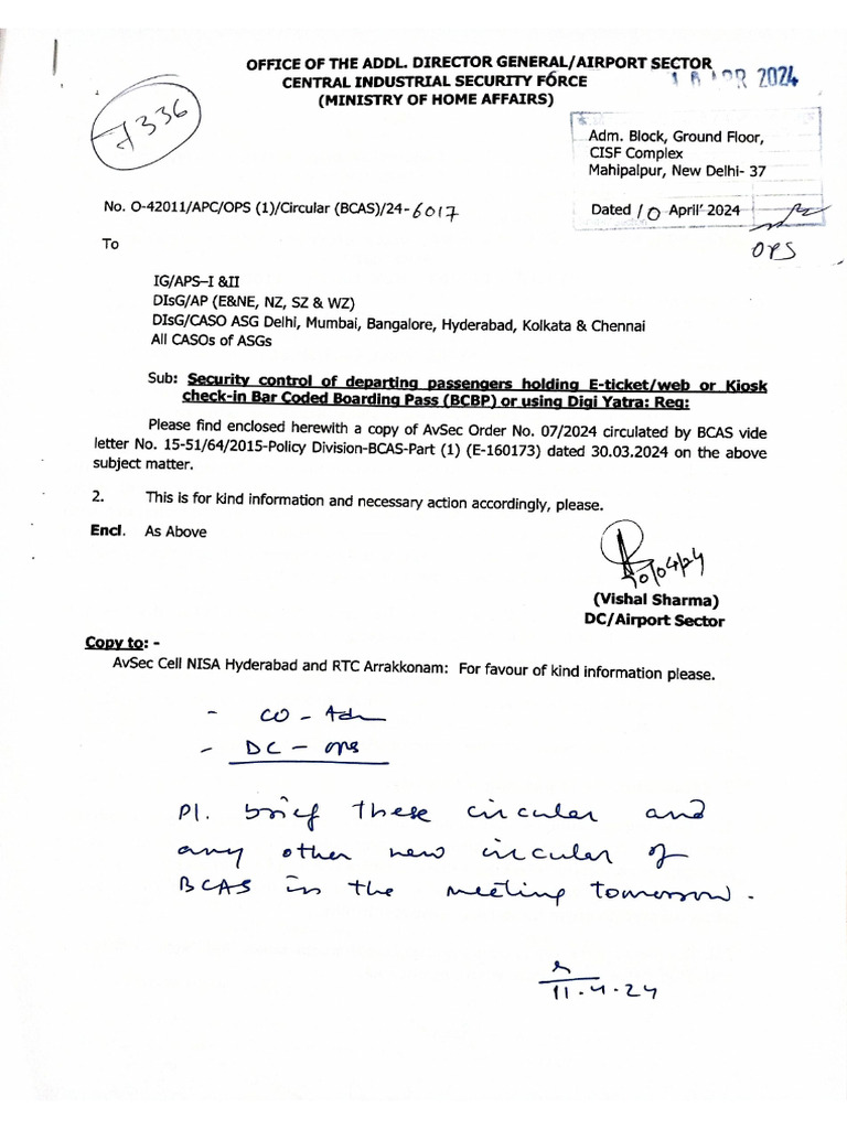 Avsec Order 07.2024 | PDF