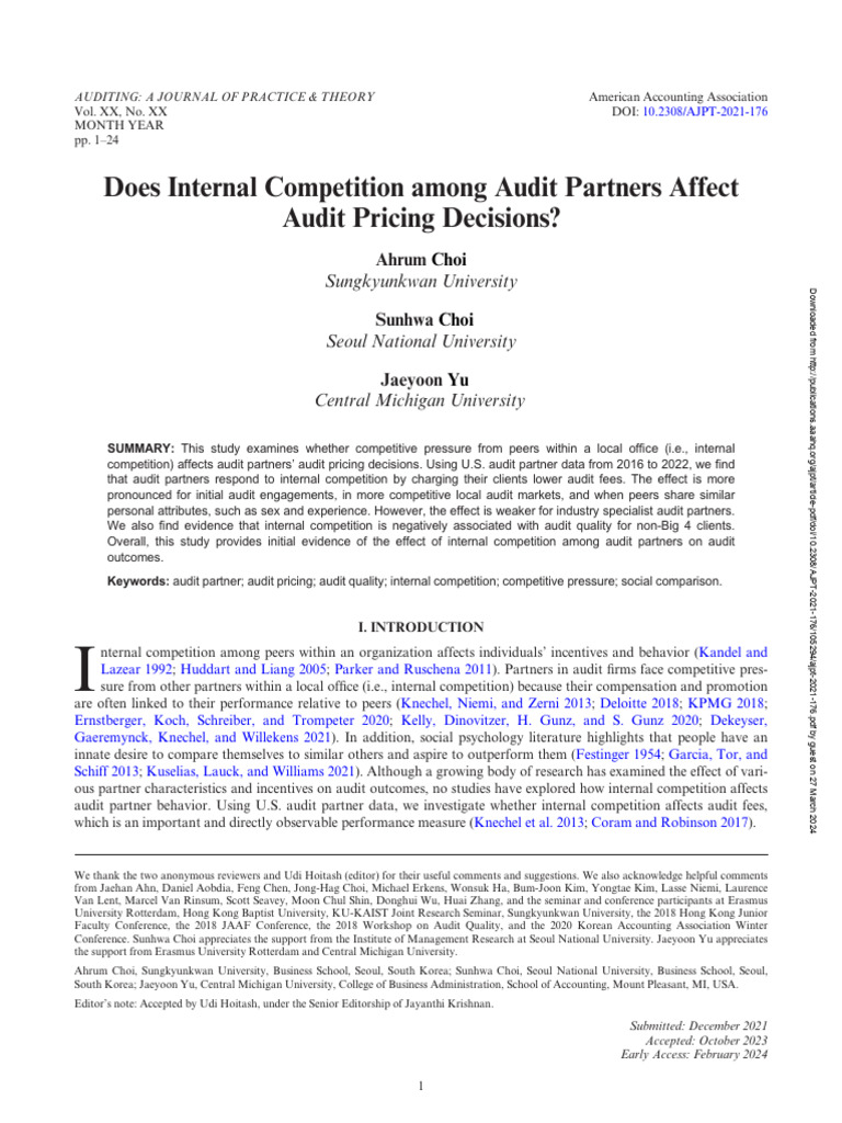 Ajpt 2021 176 | PDF | Audit | Cost Of Living