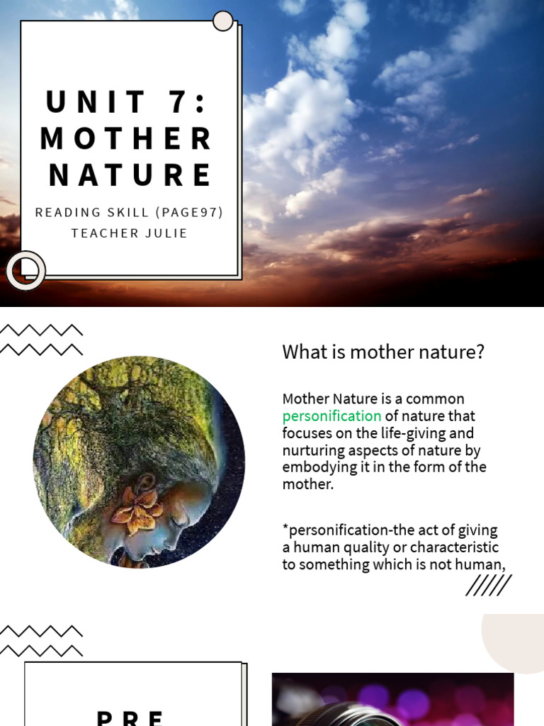 Unit 7 MOTHER NATURE (Autosaved) (Autosaved) | PDF | Verb | Linguistic Typology