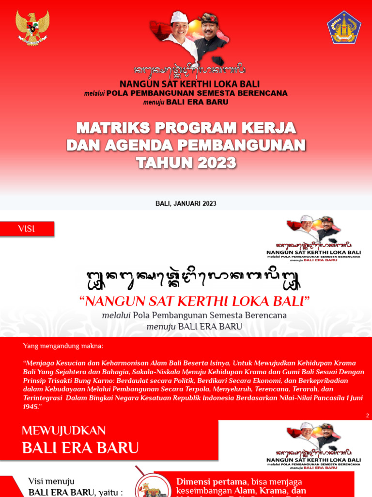 Matriks Program Kerja Dan Agenda Pembangunan Tahun 2023 2 | PDF