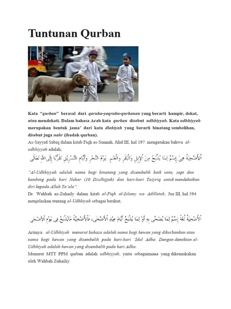 Tuntunan Qurban | PDF