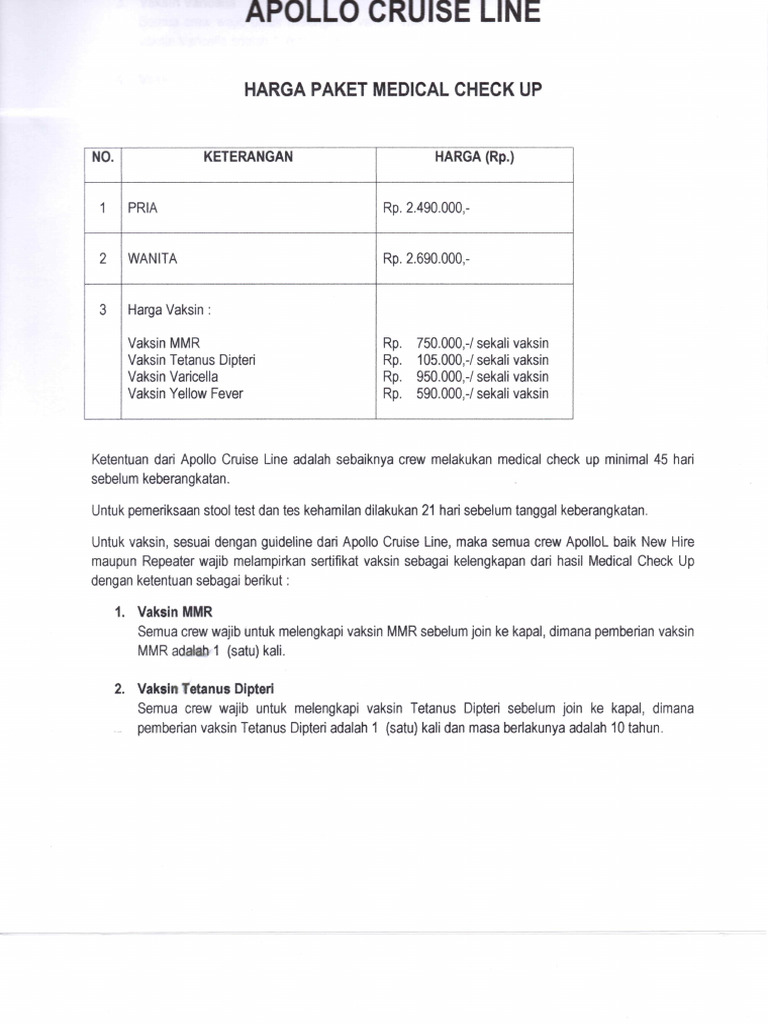 Apollo - Medical Check Up | PDF