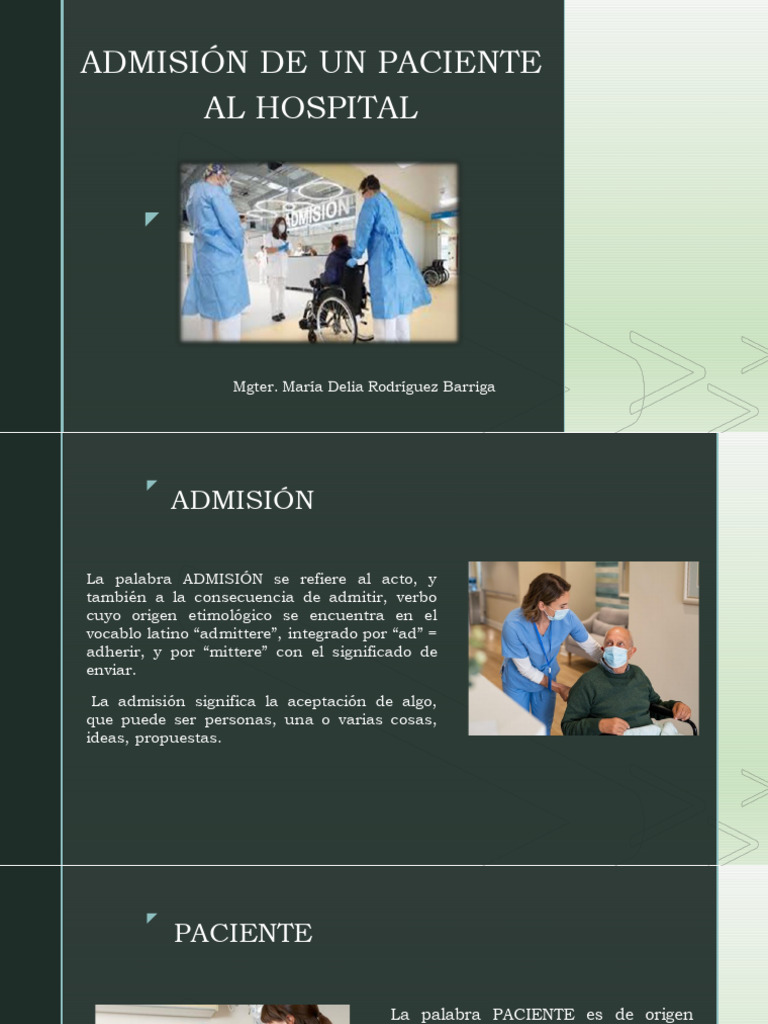 Admision y Egreso de Paciente 1 | PDF | Hospital | Enfermería