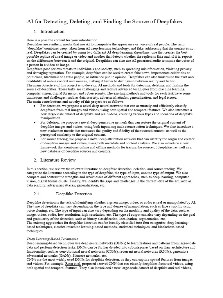 Ai for detecting deep fakes | PDF | Receiver Operating Characteristic | Deep Learning