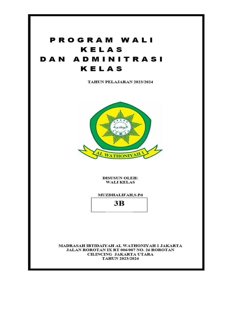 Adminitrasi Wali Kelas 5 | PDF