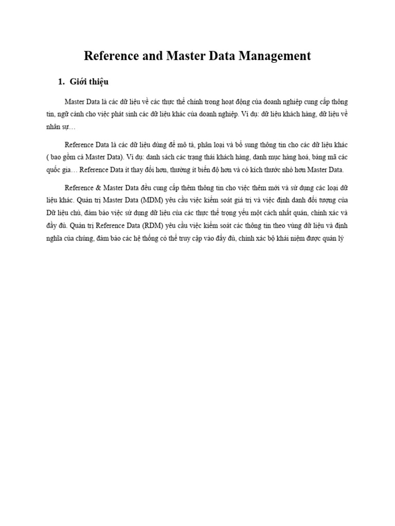 Reference Master Data Ban Giao | PDF