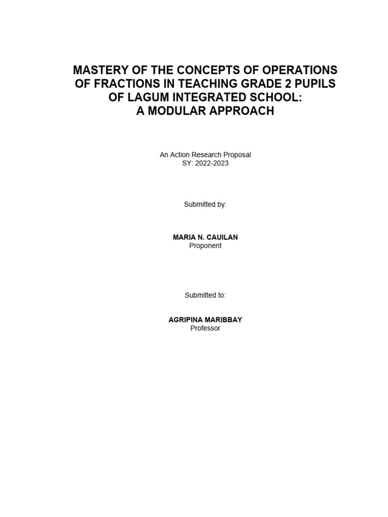 Research Proposal For Methods of Research | PDF | Mathematics | Learning